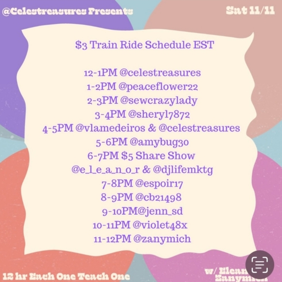 Tops | 3 Train Ride Schedule Est Saturday 1111223 | Poshmark